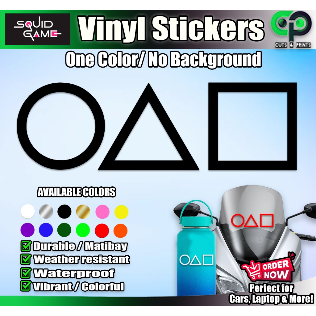 Squid Game Logo 002 Vinyl Sticker - Laptop, Motorcycle, Car Decal ...