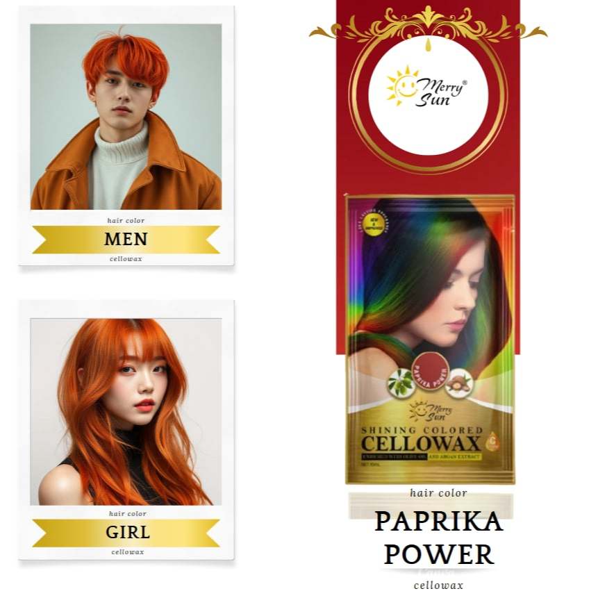 (MS) korean look Hair color PAPRIKA POWERcan use for men FASHION HAIR ...