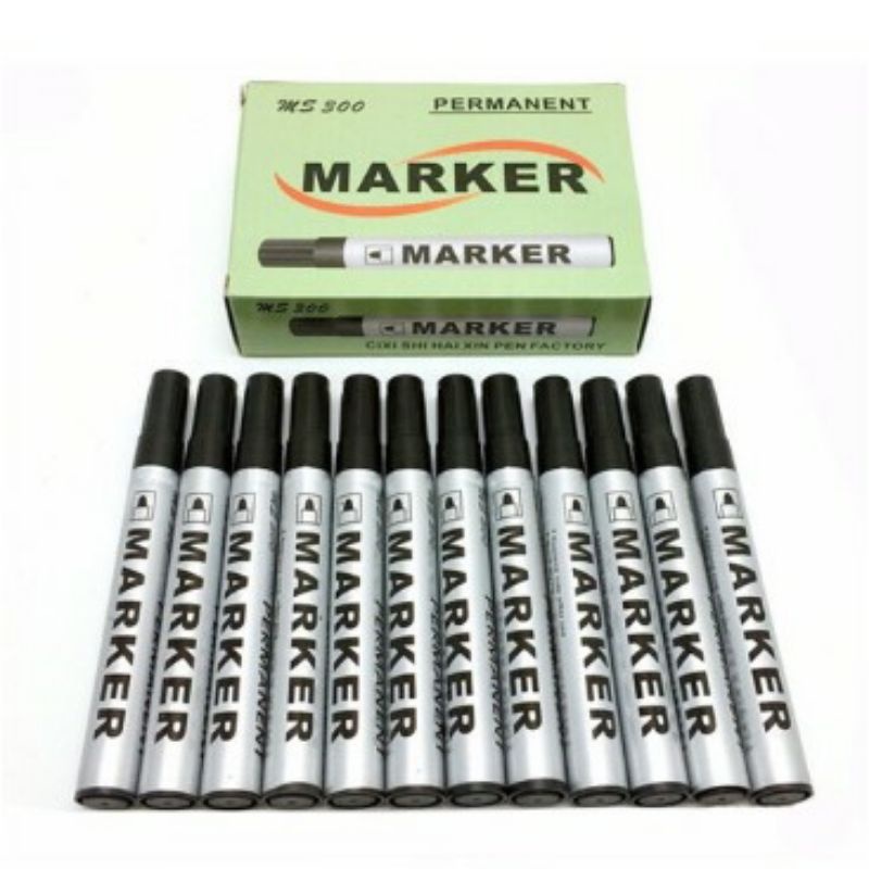 MS-300 Marker Ms300 12pcs 1box (black) | Shopee Philippines