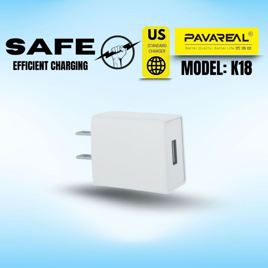 PAVAREAL K18 2.4A Smart Charger | Shopee Philippines