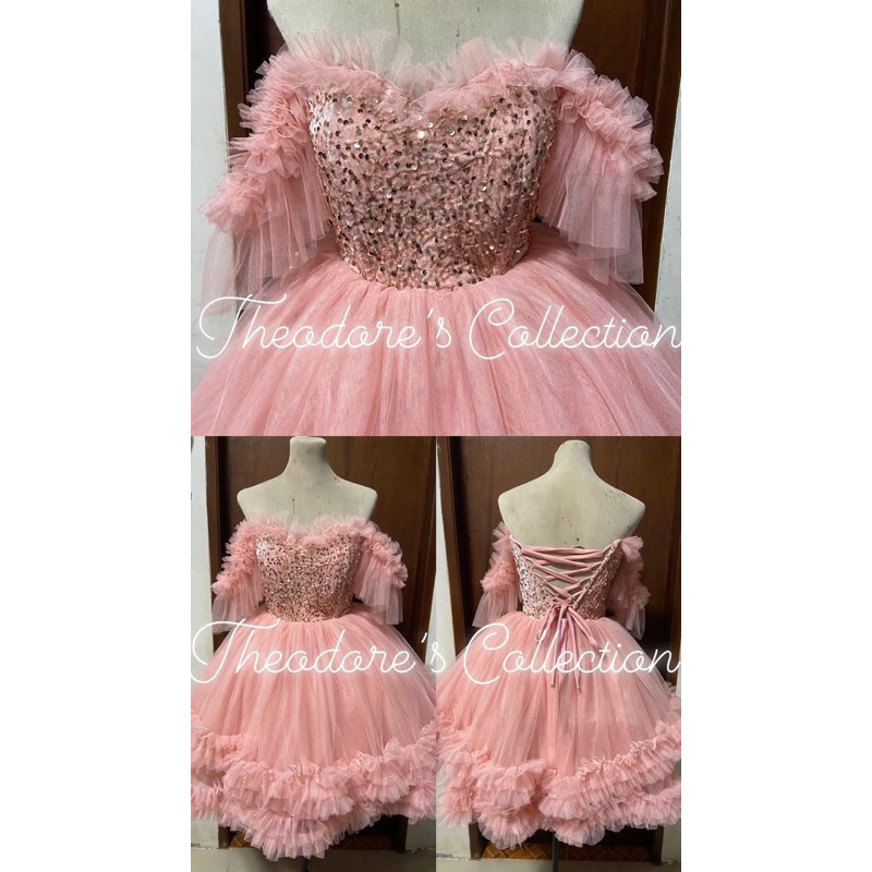 Cocktail Gown/Dress Softtule Sequins Top For JS Prom, Debut, Birthday ...