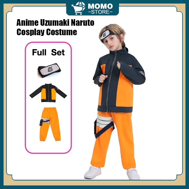 Anime Uzumaki Naruto Cosplay Costume Ninja Costume For Kids Halloween ...
