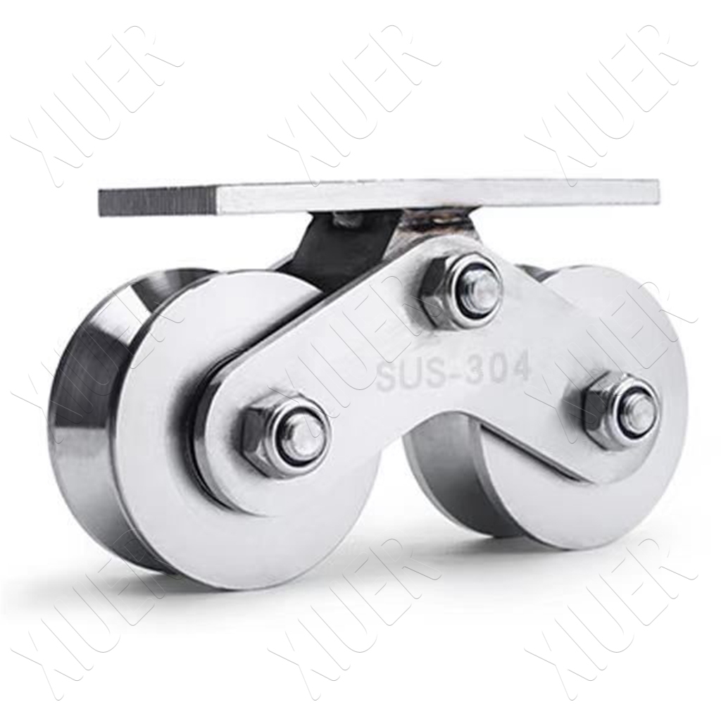 304 Stainless Steel Heavy Duty Sliding Gate Wheel Double Roller Sliding ...
