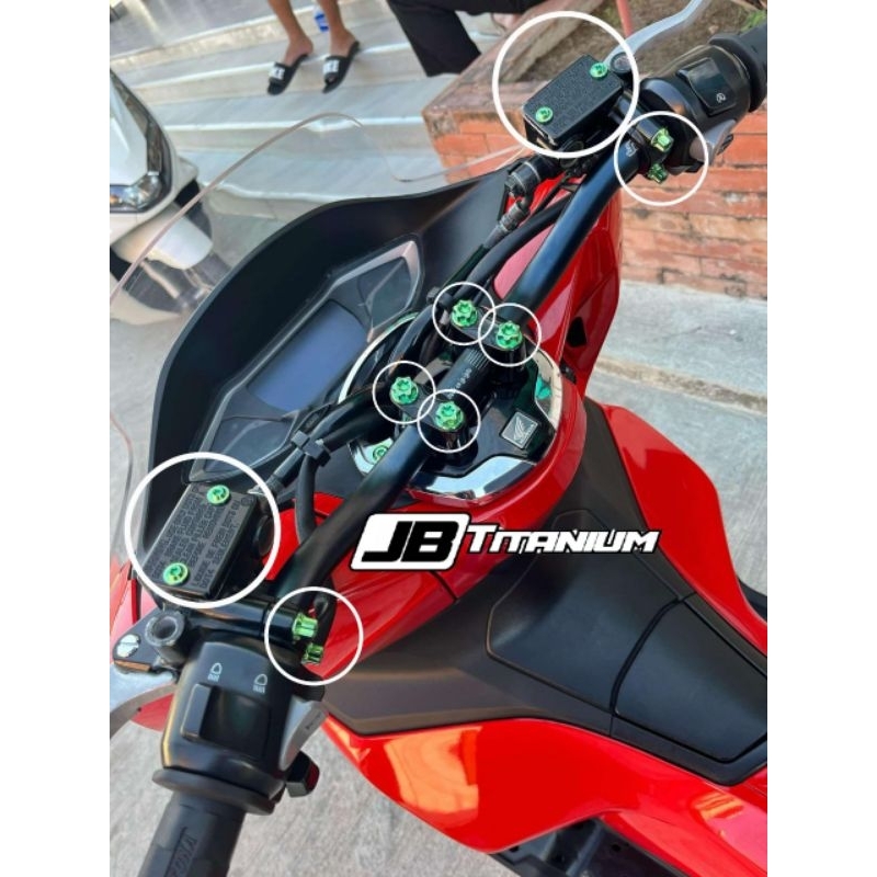 GR5 TITANIUM | PCX 160 HANDLE BAR SET 12PCS | Shopee Philippines