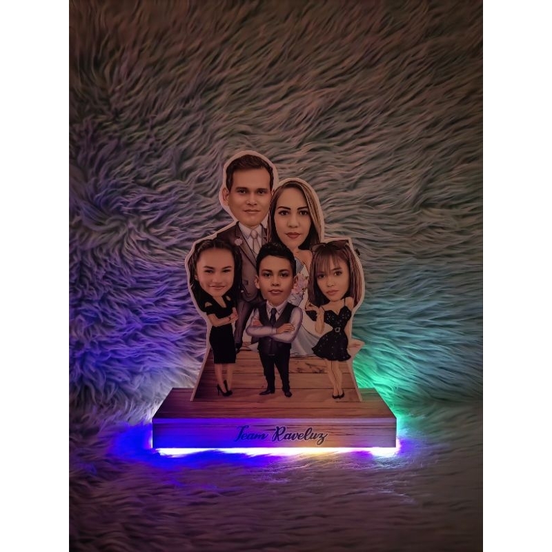 Caricature Standee Family with LED Light | Shopee Philippines