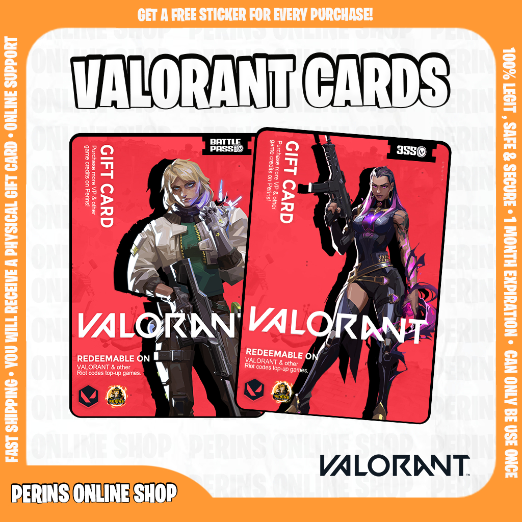 Valorant Points Cards V2 with free stickers! | Shopee Philippines
