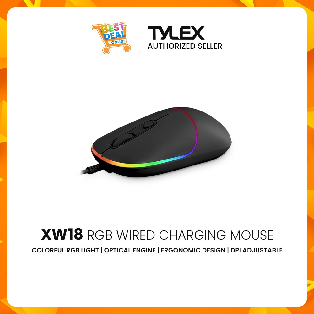 Tylex XW18 Wired RGB Backlight Mouse | Shopee Philippines