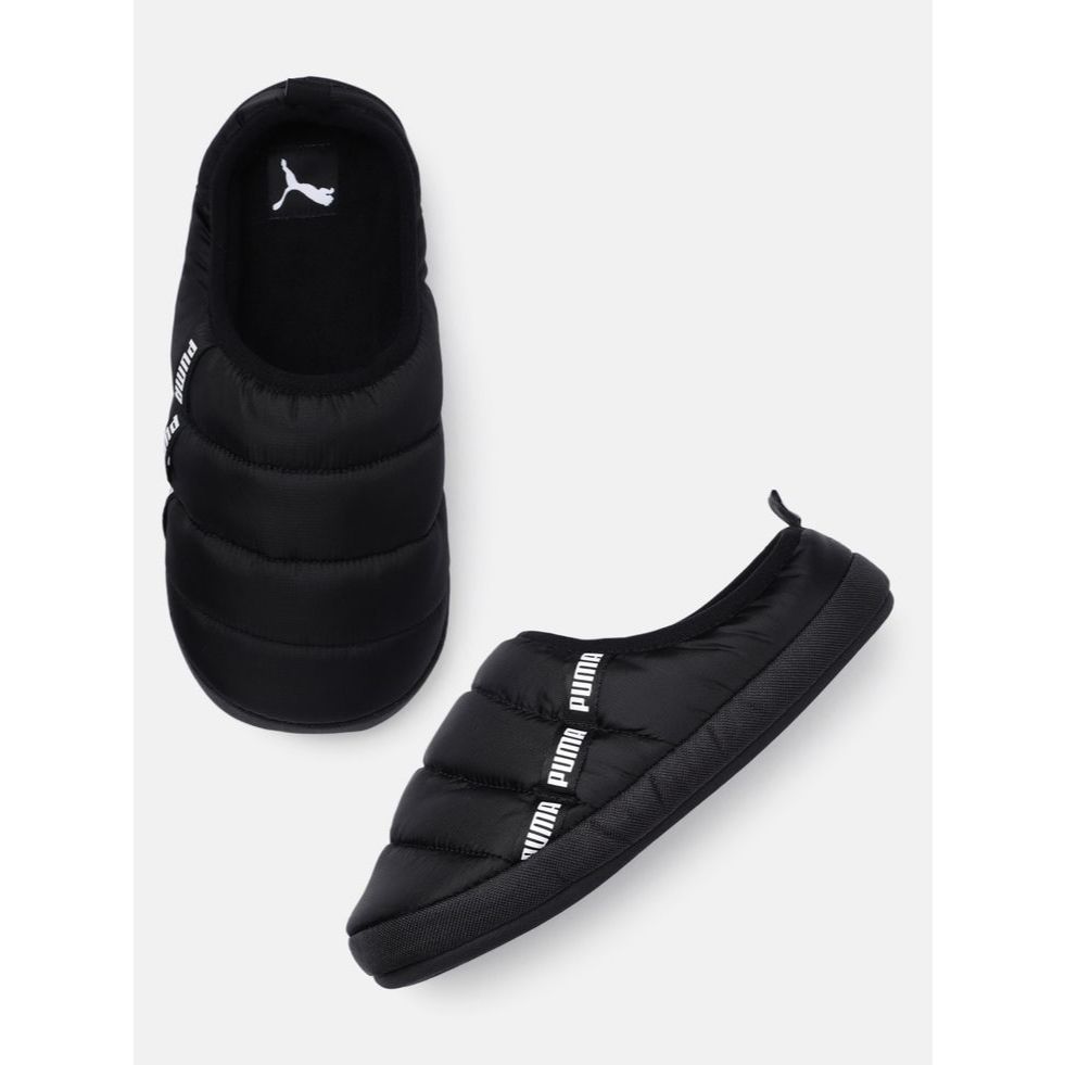 PUMA Black Tape Scuff Mules Slip Ons Streetwear mens Unisex Home Text ...