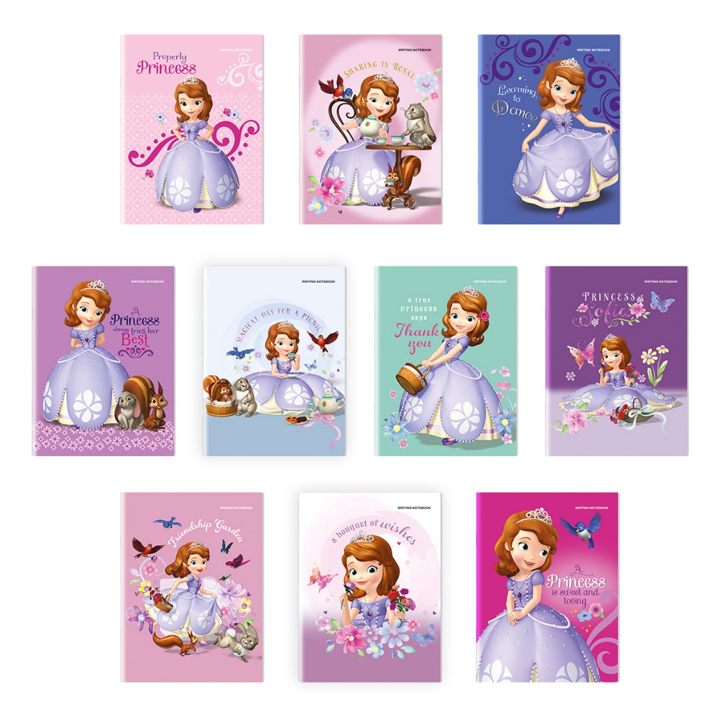 Set of 10 Orions Sofia the First Writing Notebook 80 Leaves | Shopee ...