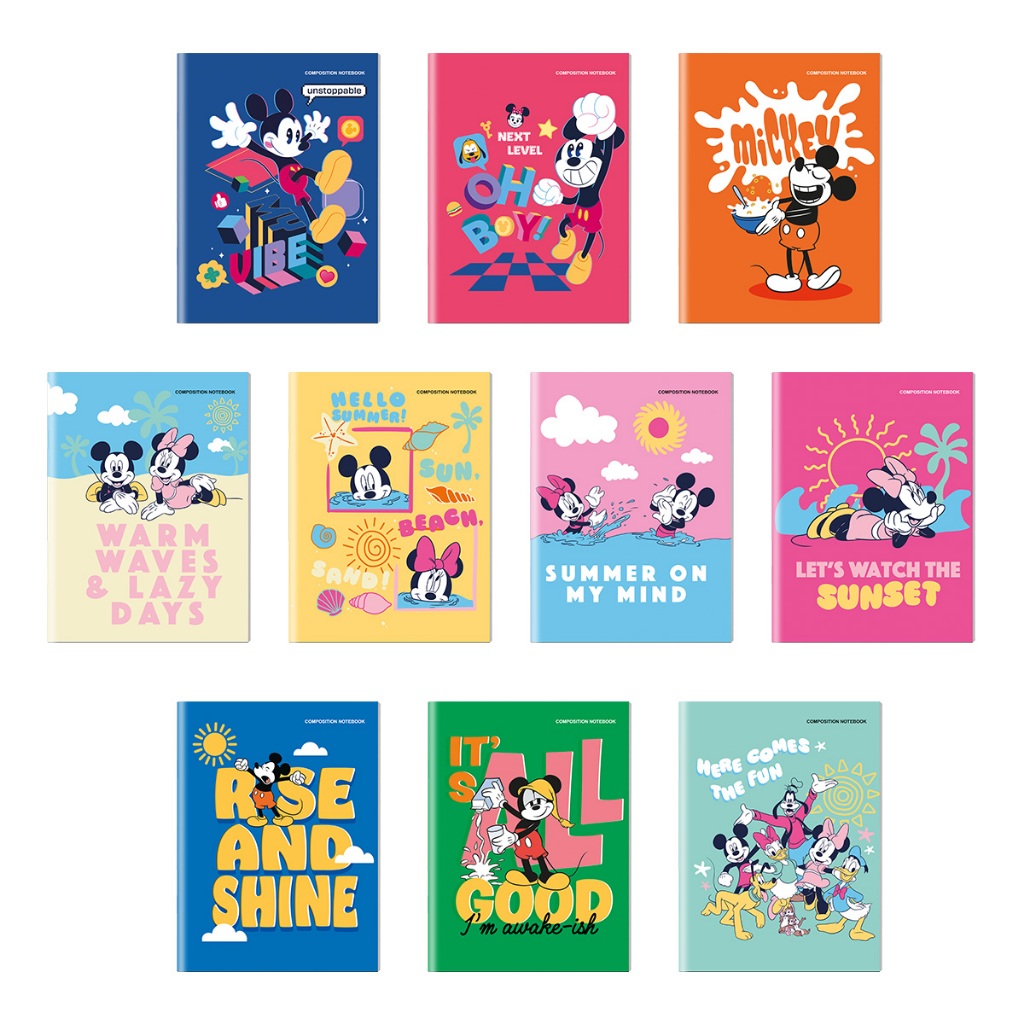 Set of 10 Orions Disney Mickey & Minnie Mouse Composition Notebook 80 ...