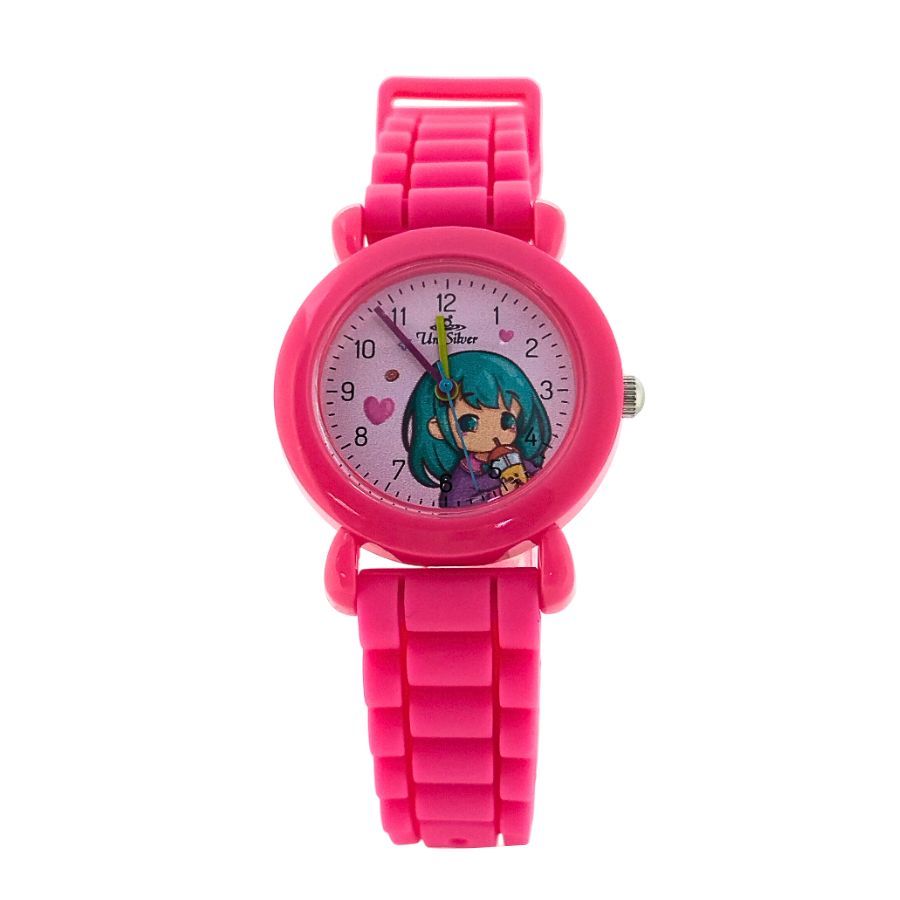 UniSilver TIME Women's / Kids Pink Analog Rubber watch KW5126-2112 ...