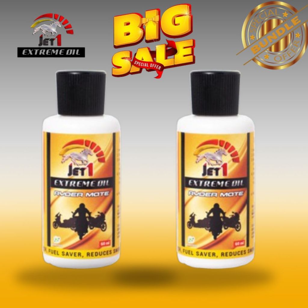 Jet 1 Extreme Oil 60ml BUNDLE (2 Bottles) Engine Protector for Gas ...