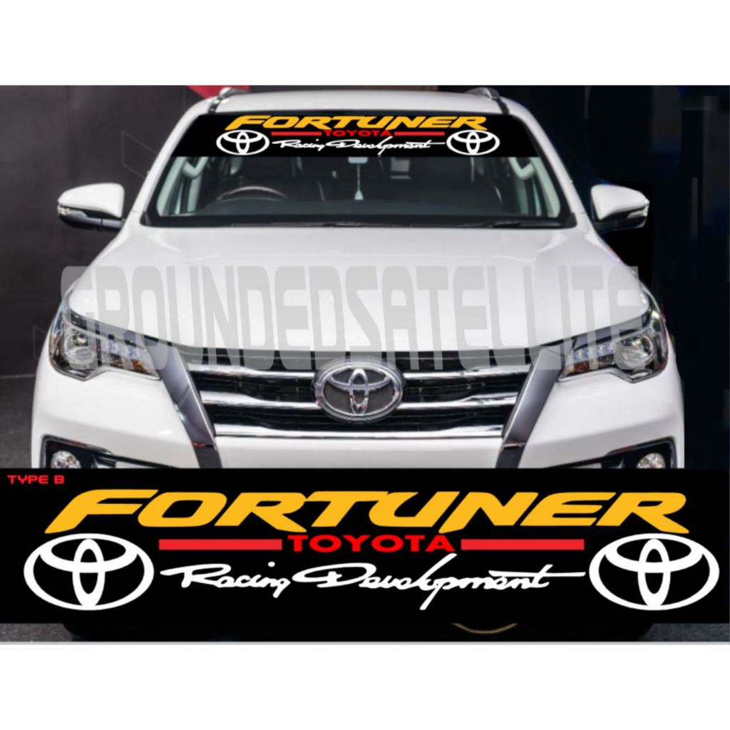 Toyota Fortuner Windshield Decal Sticker (Standard/Holographic) [ C.O.D ...