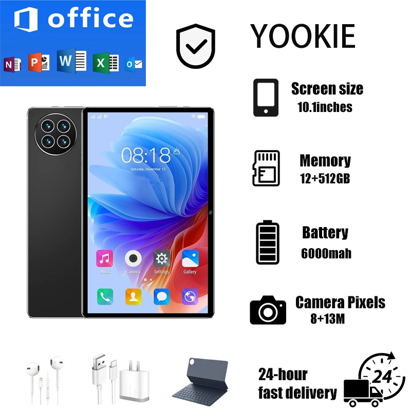 Original 5G Android Smart Tablet with Keyboard 12GB + 512GB 10.1 Inch ...