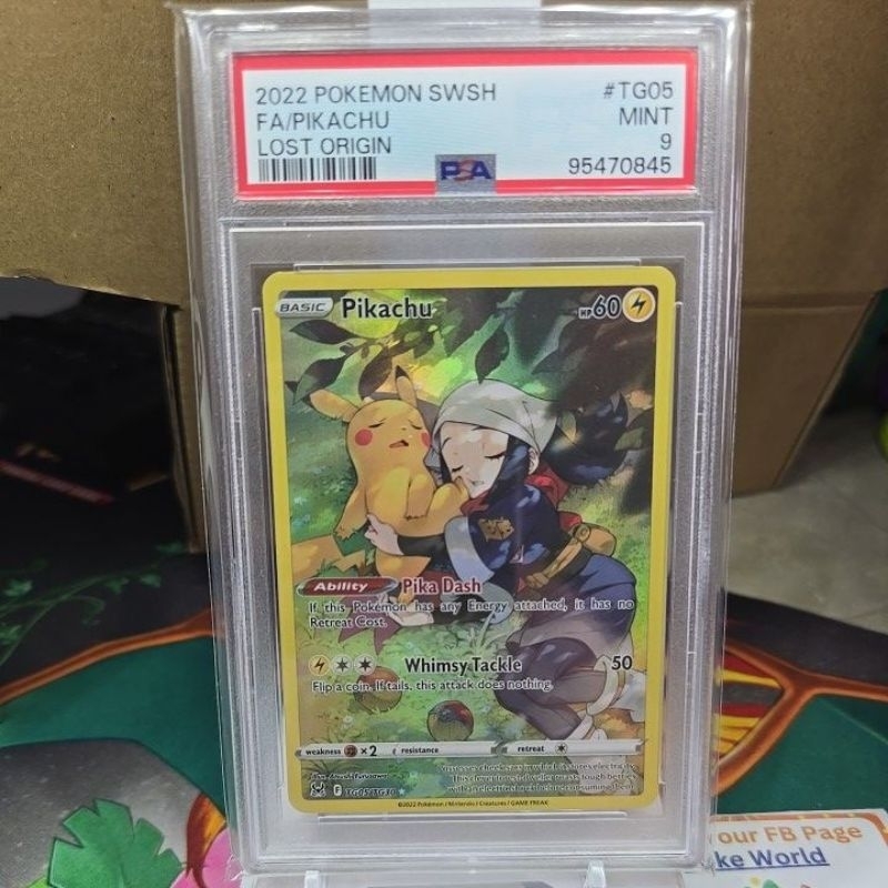 PSA 9 Pikachu TG05/TG30 - Full Art Trainer Gallery - Lost Origin ...