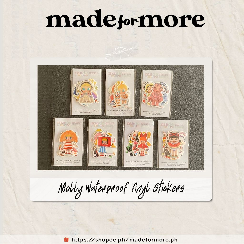 MOLLY / MEGA SPACE MOLLY / BABY MOLLY Waterproof Vinyl Sticker Set ...