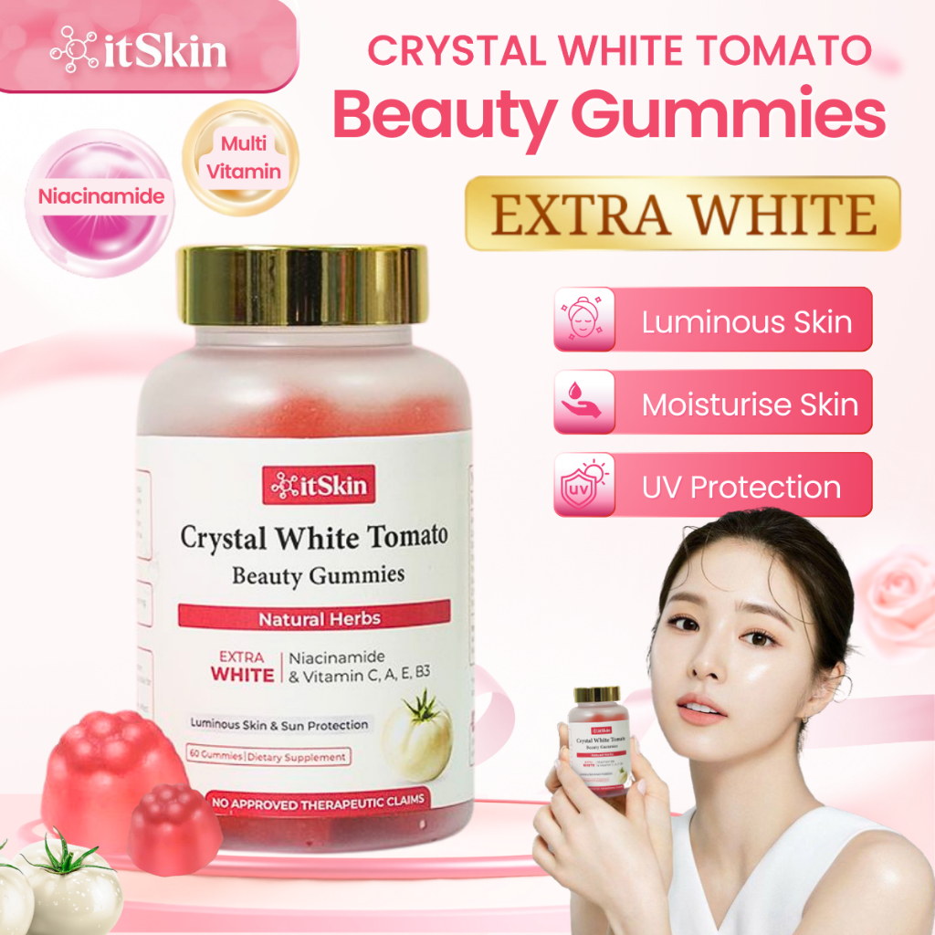 ITSKIN Crystal White Tomato Beauty Gummies Whitening Luminous Skin ...