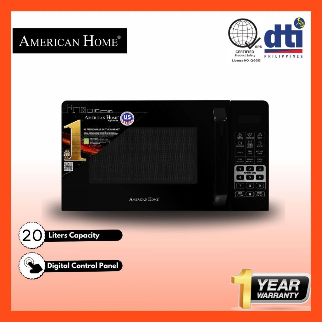 AMERICAN HOME DIGITAL MICROWAVE AMW-GAD20B24 20LITERS | Shopee Philippines