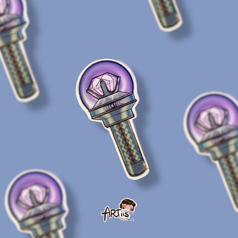 Carat Bong - Fanart Seventeen Lightstick Waterproof Vinyl Stickers by ...