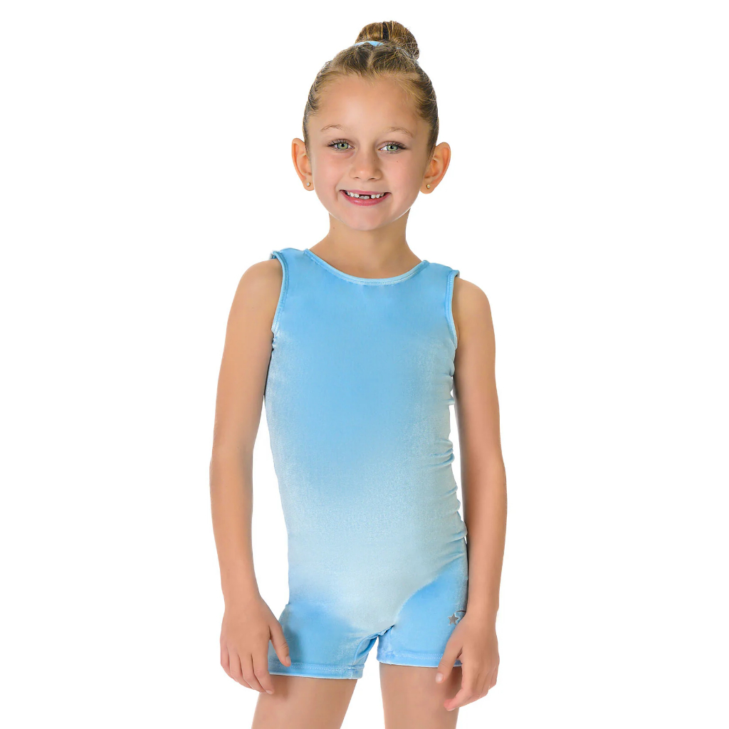 Destira Blue Mist Unitard - Gymnastics Training Biketard | Shopee ...