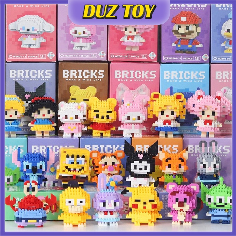 【DUZ】Mini Building Block Assembled Small Sanrio Particles Toys For Kid ...