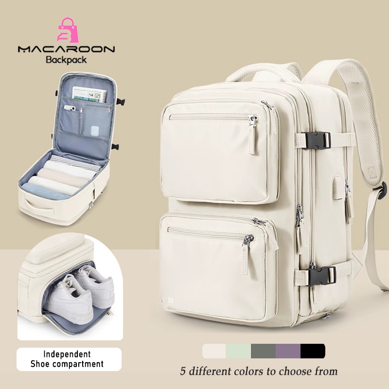 Macaroon Waterproof Travel Backpack Laptop Backpack 16 inch Outdoor ...