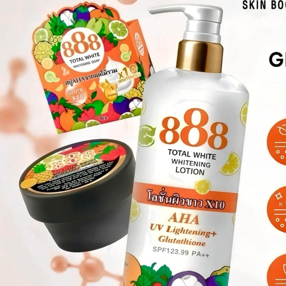 Original Effective 888 Total White UNDERARM Whitening Soap and Lotion ...
