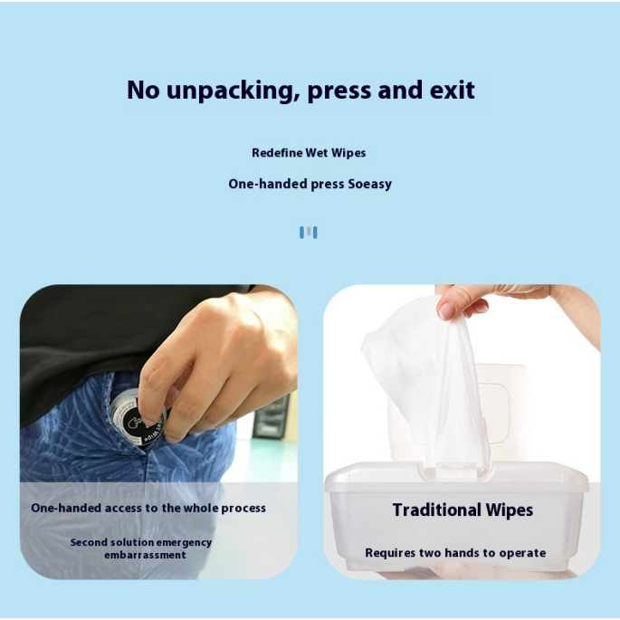 beautycharming Disposable portable mini press wipes sanitary wipes Mild ...