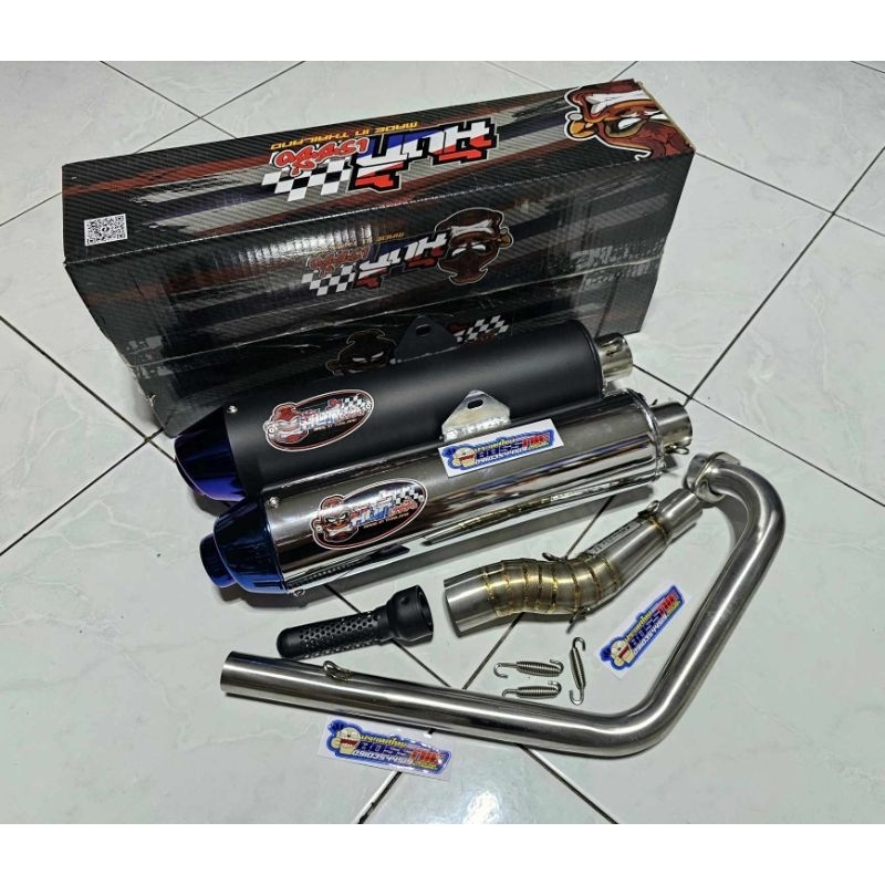 Hun Racing Monkey Powerpipe With Silencer Raider150 Carb | Shopee ...