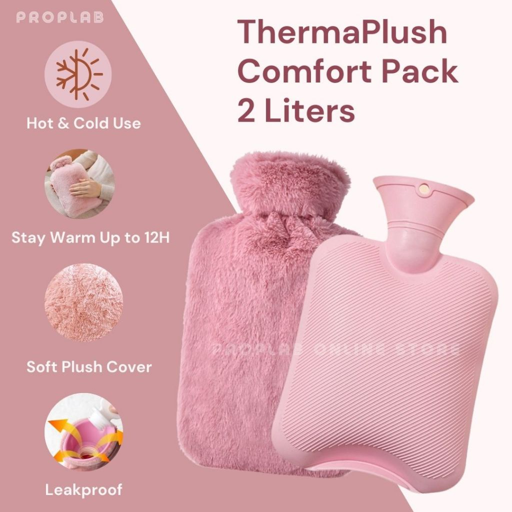 THERMAPLUSH 2000ml Cute Hot Compress Pack Bag Plush for Pain Relief ...