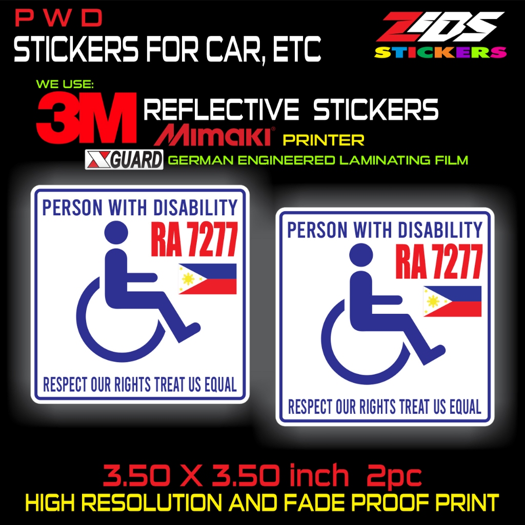 pwd 3M reflective printed laminated sticker for cars, motorcyle gadgets ...