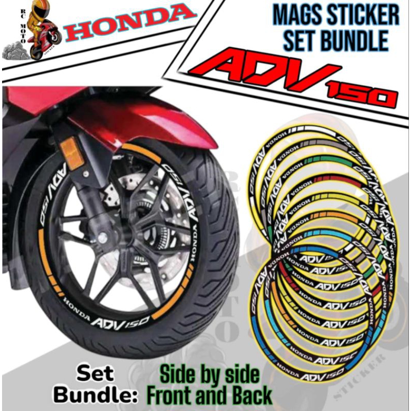 HONDA ADV150 AND ADV160 MAGS STICKER ACCESSORIES / ADV150 AND ADV160 ...