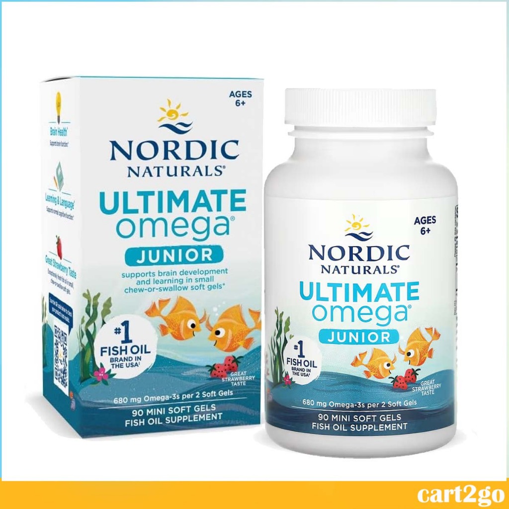 Nordic Naturals Ultimate Omega Jr Ages 6-12 Omega-3s with EPA & DHA Non ...