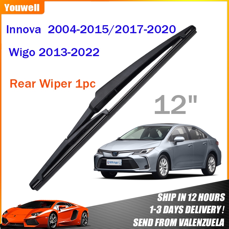 Toyota Innova 2004-2020/Wigo 2013-2022 Rear Wiper Blade 12 " Car Back ...