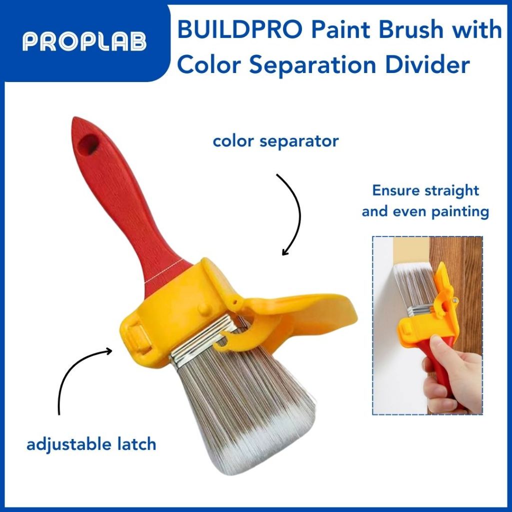 BUILDPRO Paint Brush with Color Separation Divider | Home Room Wall ...