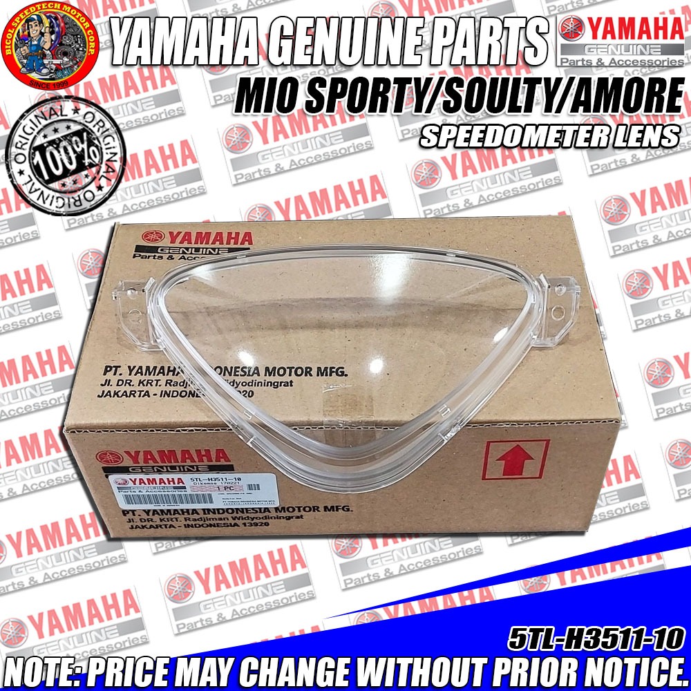 YAMAHA MIO SPORTY/SOULTY/AMORE SPEEDOMETER LENS (YGP) (GENUINE: 5TL ...