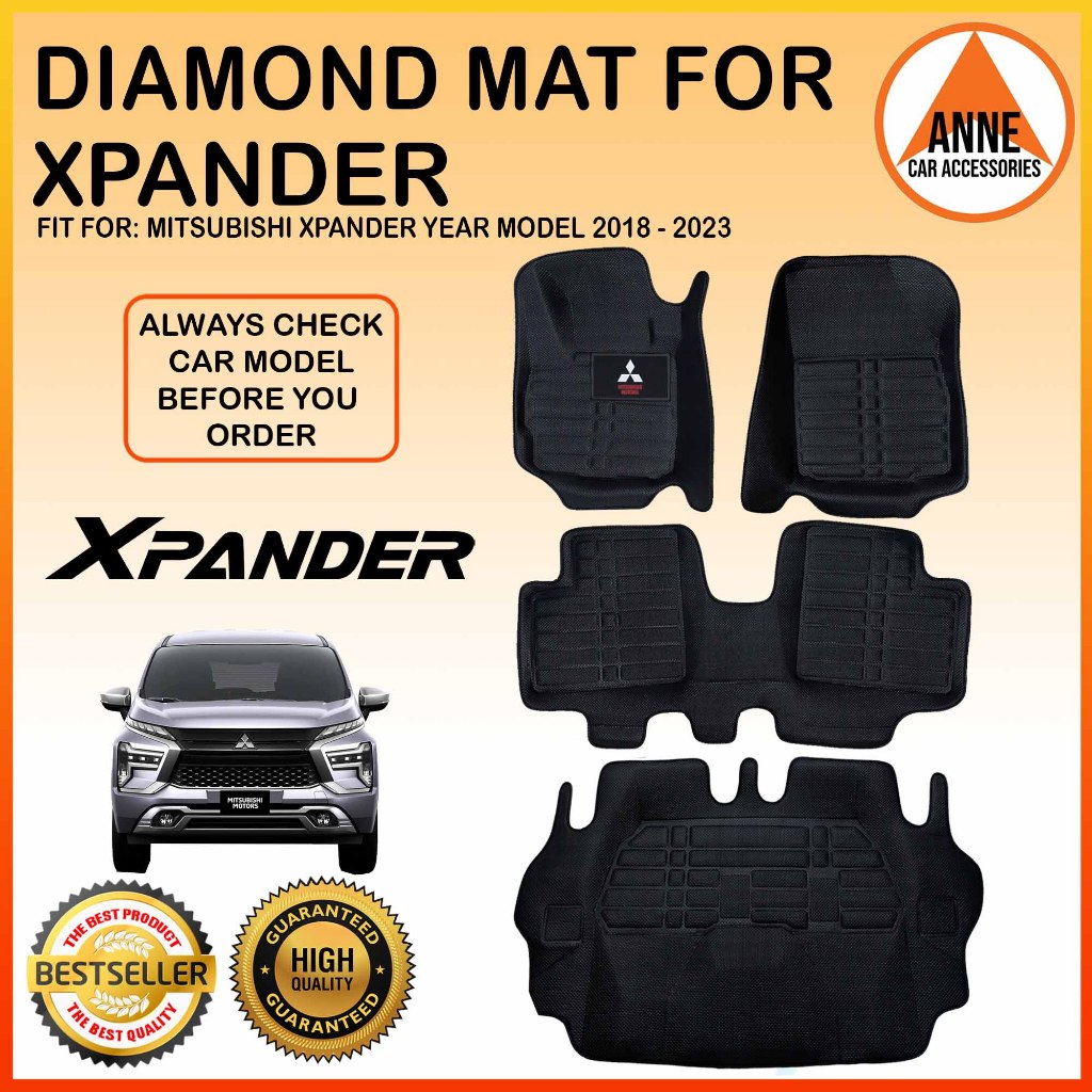 5D Diamond Deep Dish Matting Mitsubishi Xpander 2018 2019 2020 2021 ...