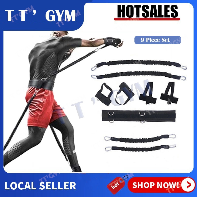 Fitness Resistance Band Set for Boxing On Legs and Arms Fitness Band ...