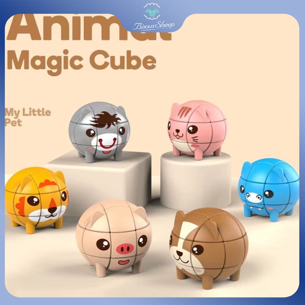Rubik's cube toy for kids animal shaped cube toy bear pig Montessori ...