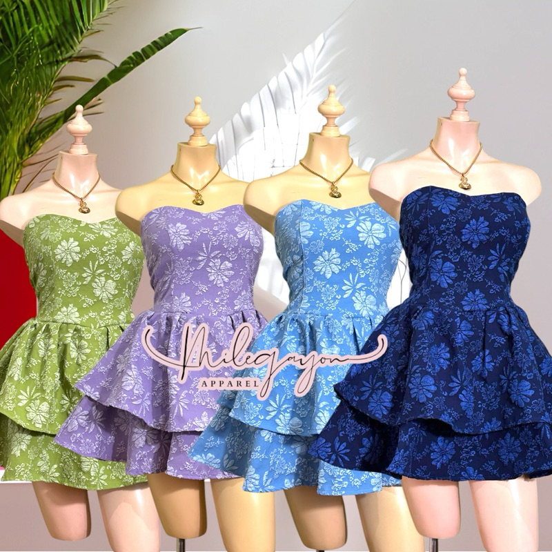 Js Prom Tube Cocktail Dress Two Layer Fit to Medium and Large | Shopee ...