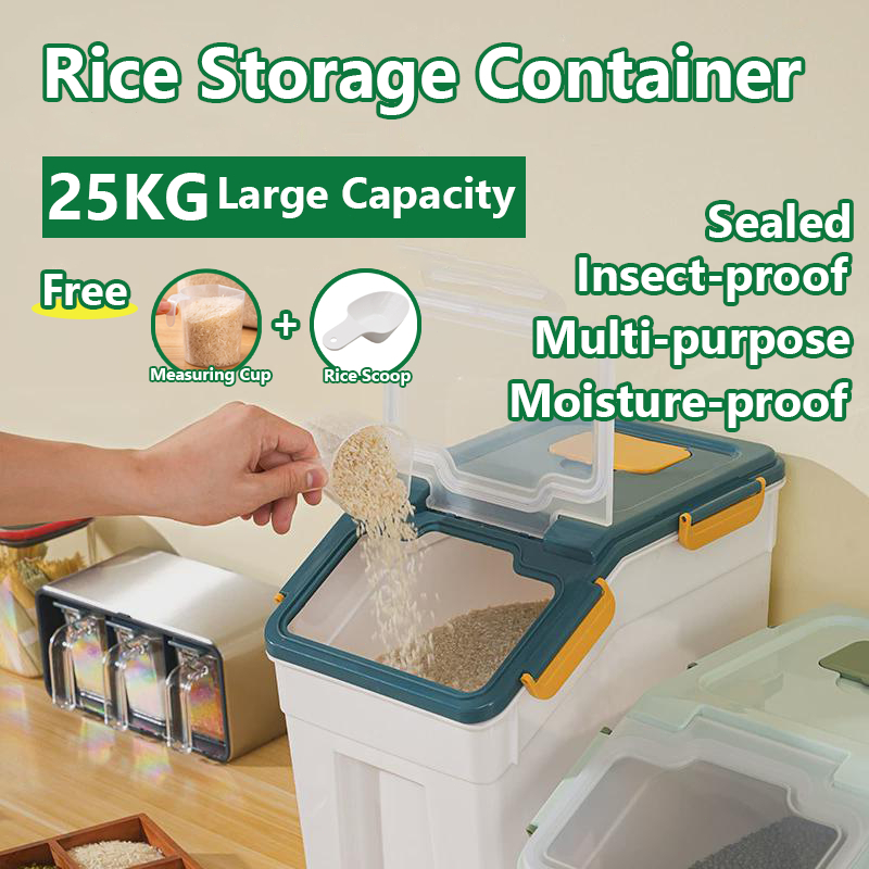 25kg rice storage container rice dispenser 25kilos sale Rice dispenser ...