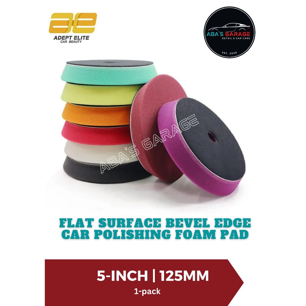 Adept Elite Detailing Polishing Buffing Foam Flat Pads Bevel-Edge, 5-inch | Shopee Philippines