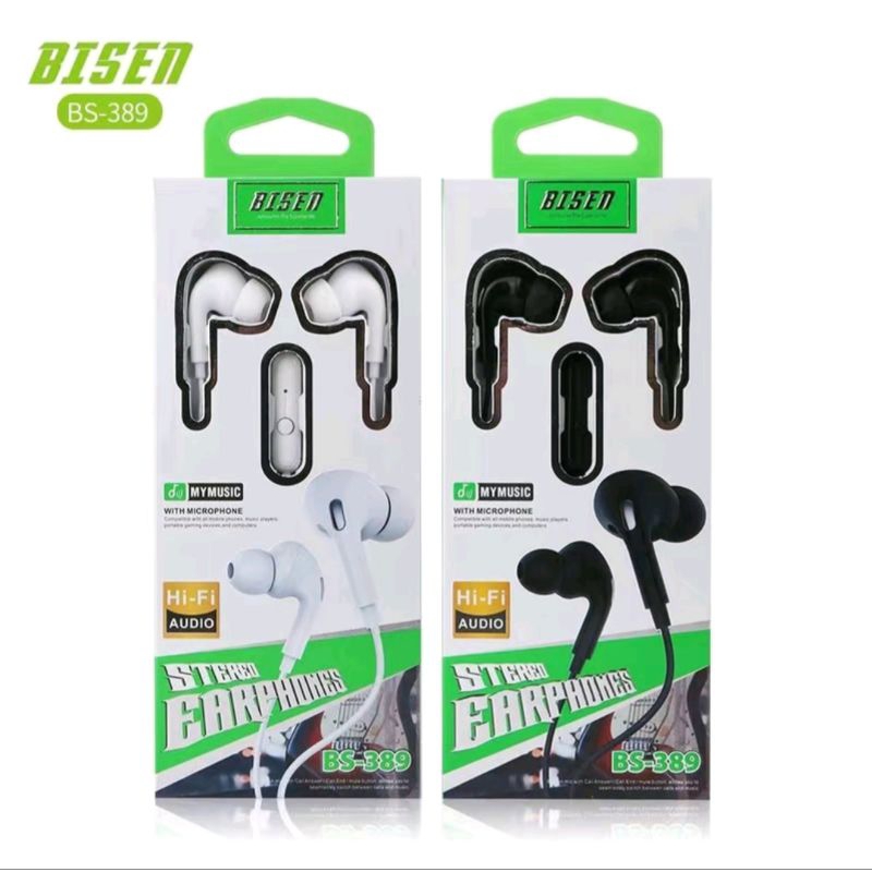 BISEN-389 In-ear Earphones with Mic, Wired 3.5mm Audio Earbud ...
