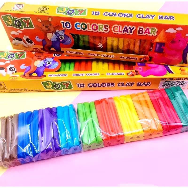 Joy 10 in 1 kid art modeling clay assorted colors multicolor | Shopee ...