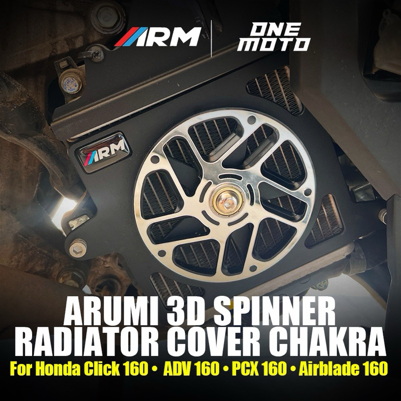 ARM 3D RADIATOR COVER Chakra Type Spinner (For Honda Click 160, ADV 160 ...