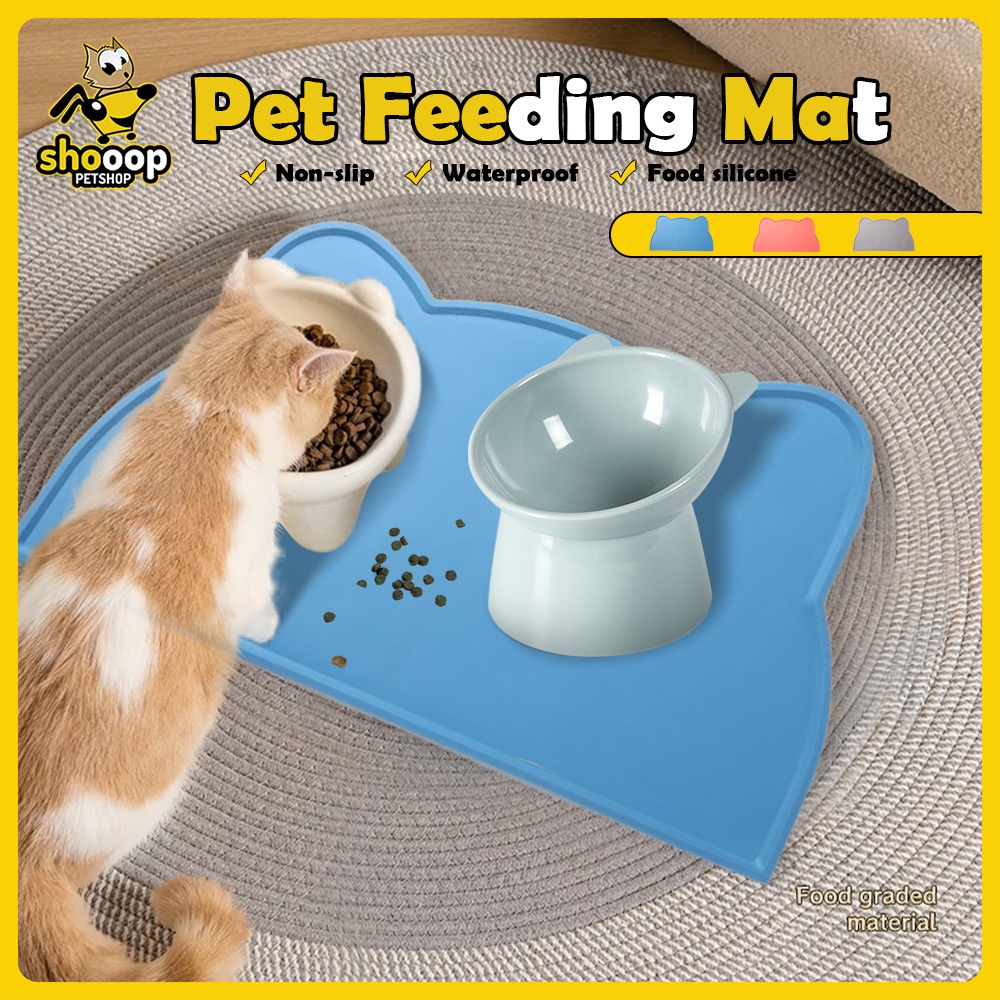 Cat Food Mat Silicone Pet Feeding Mat Nonslip Waterproof Dog Water Bowl ...