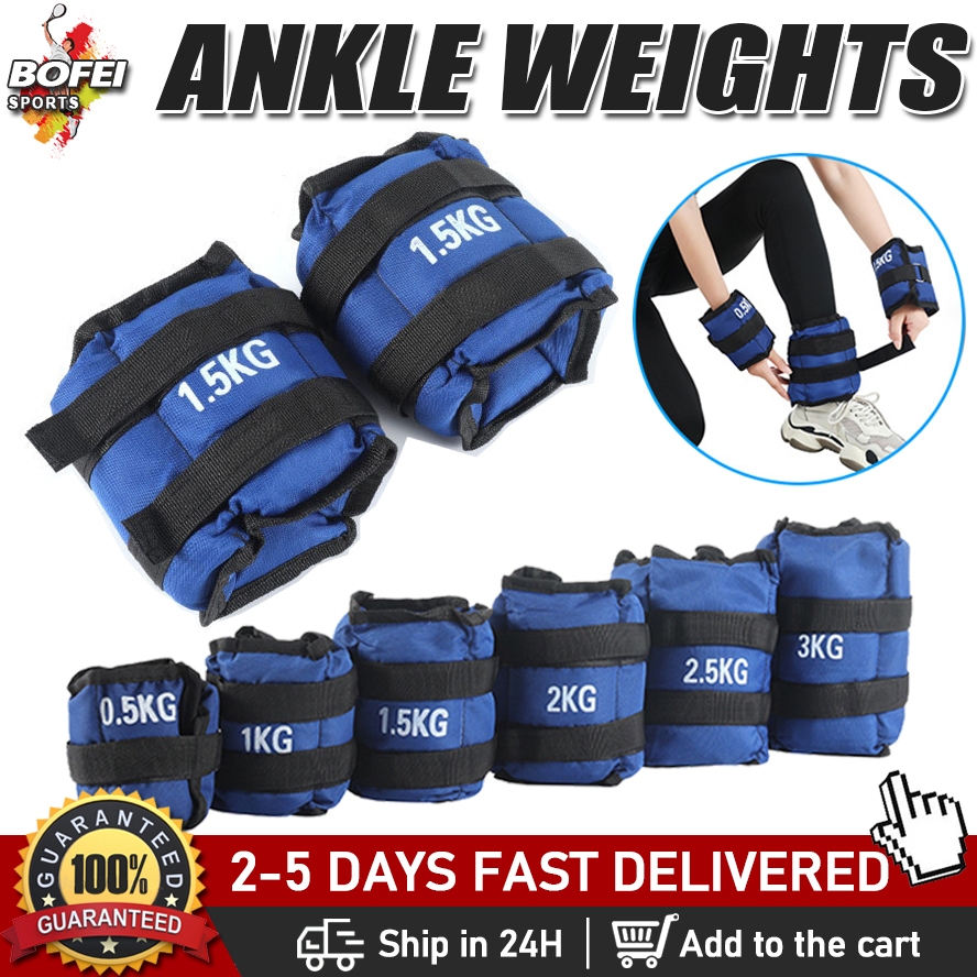 Ankle Weights 1~6KG Sand Bag Adjustable Weight Training Wrist Sand Bag ...