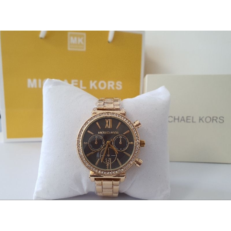Mk Michael Kors Watch Gold | Shopee Philippines