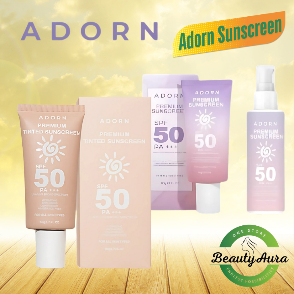 Adorn Premium Sunscreen and Tinted Face Body No White Cast Anti Aging ...