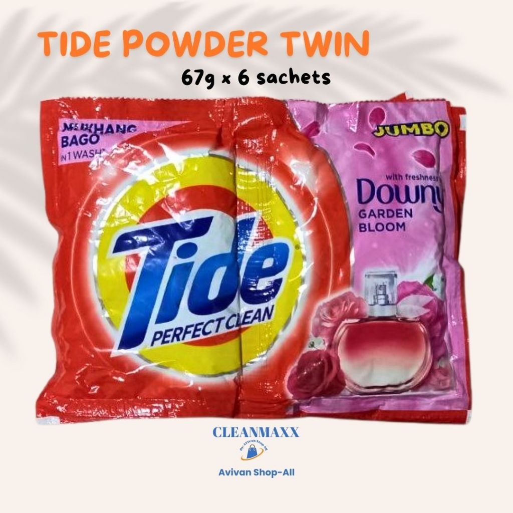 Tide Laundry Detergent | Powder | Garden Bloom | 67g x 6 Twin Sachets ...